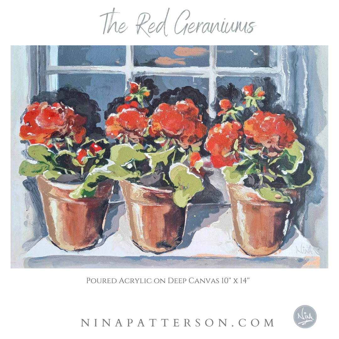 The Red Geraniums - Nina Patterson Art
