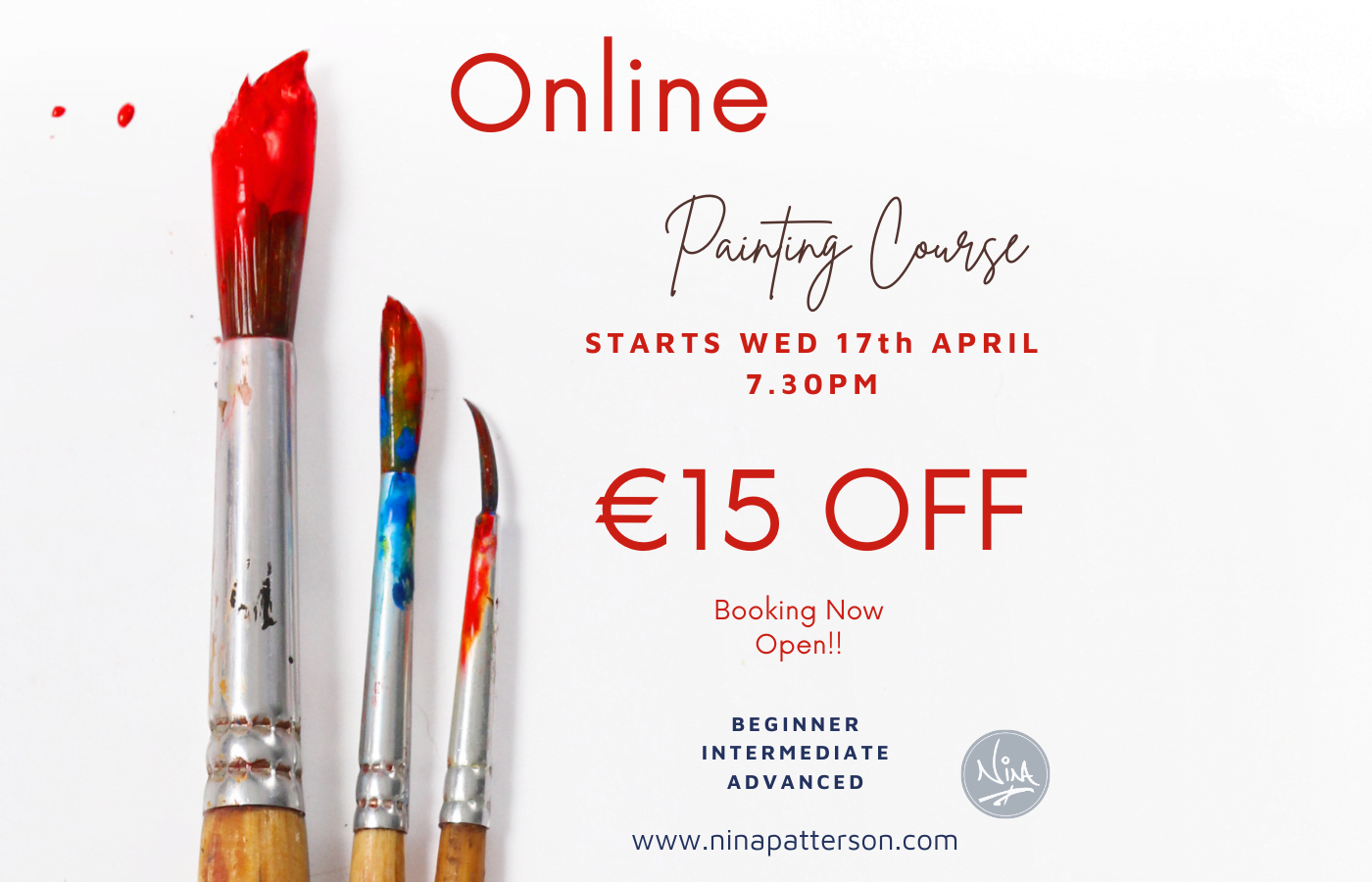 Online Painting Course - SPECIAL OFFER - Nina Patterson Art