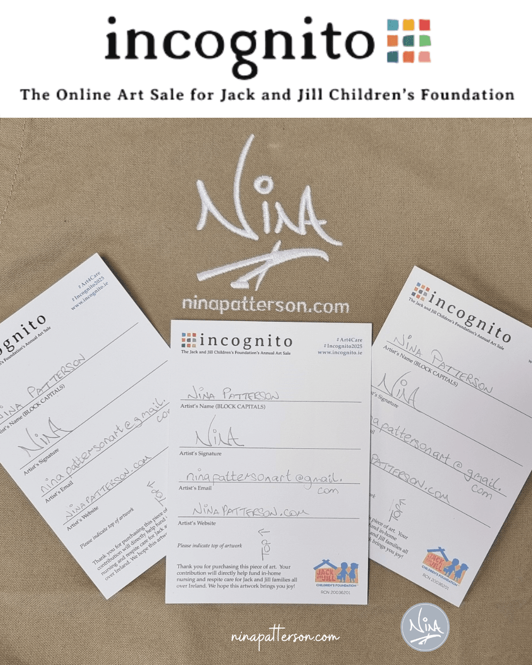 Delighted To Take Part In Incognito Art Show 2025 - Nina Patterson Art